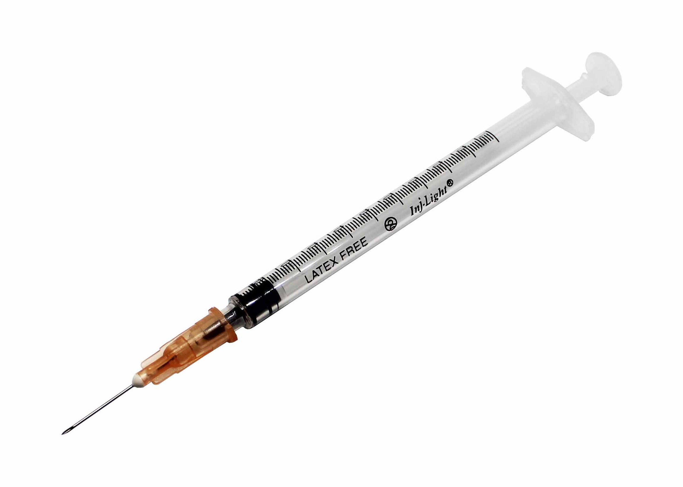 1ml Syringe With 25G Hypodermic Needle Rays InJ/Light — RayMed